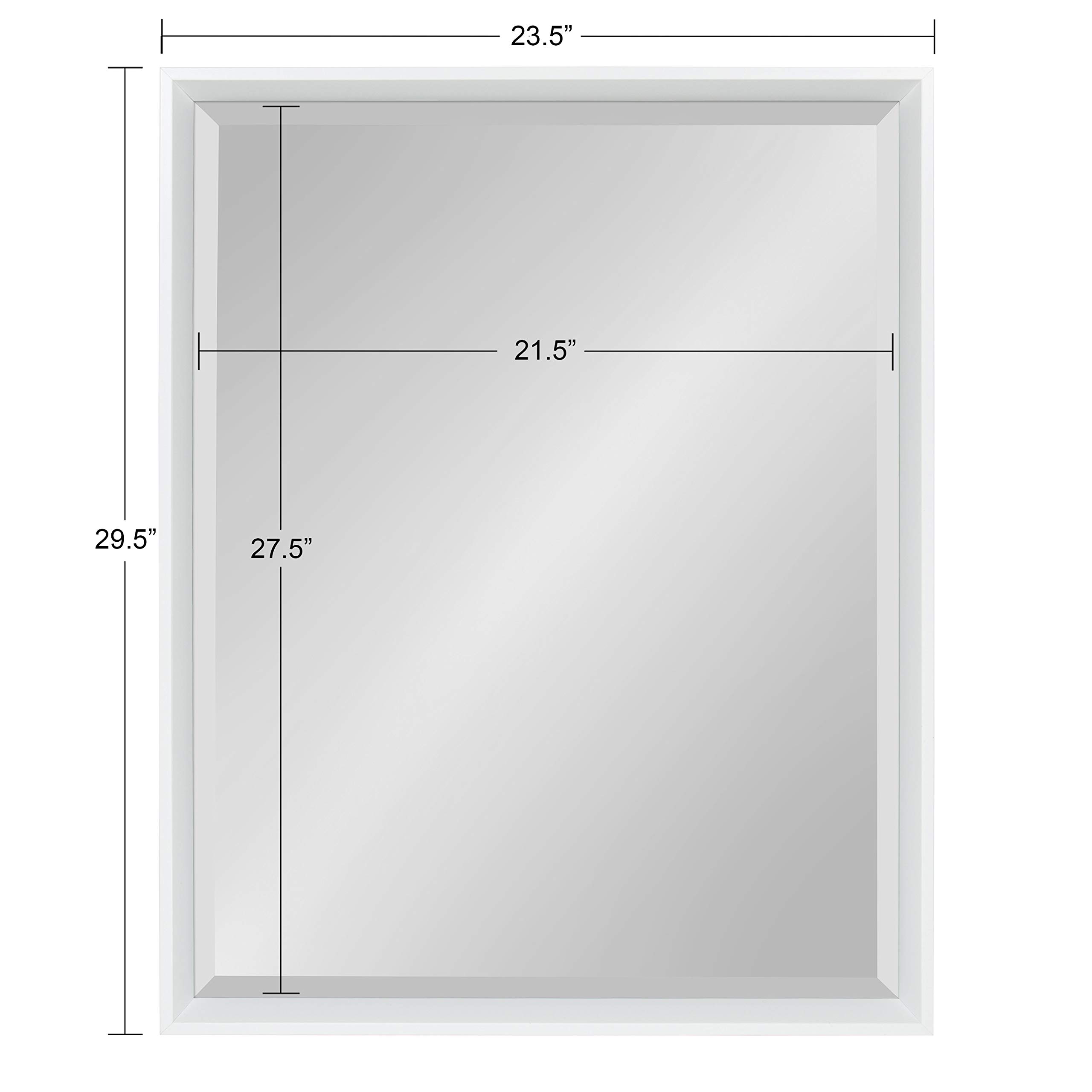 Kate and Laurel Calter Modern Decorative Framed Beveled Wall Mirror, 23 ...