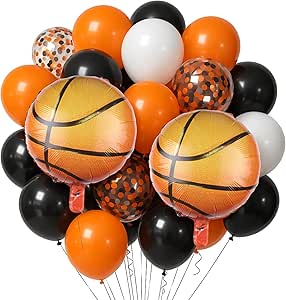 Amazon.com: 18-Inch Basketball Balloons Arch Kit - Orange and Black ...