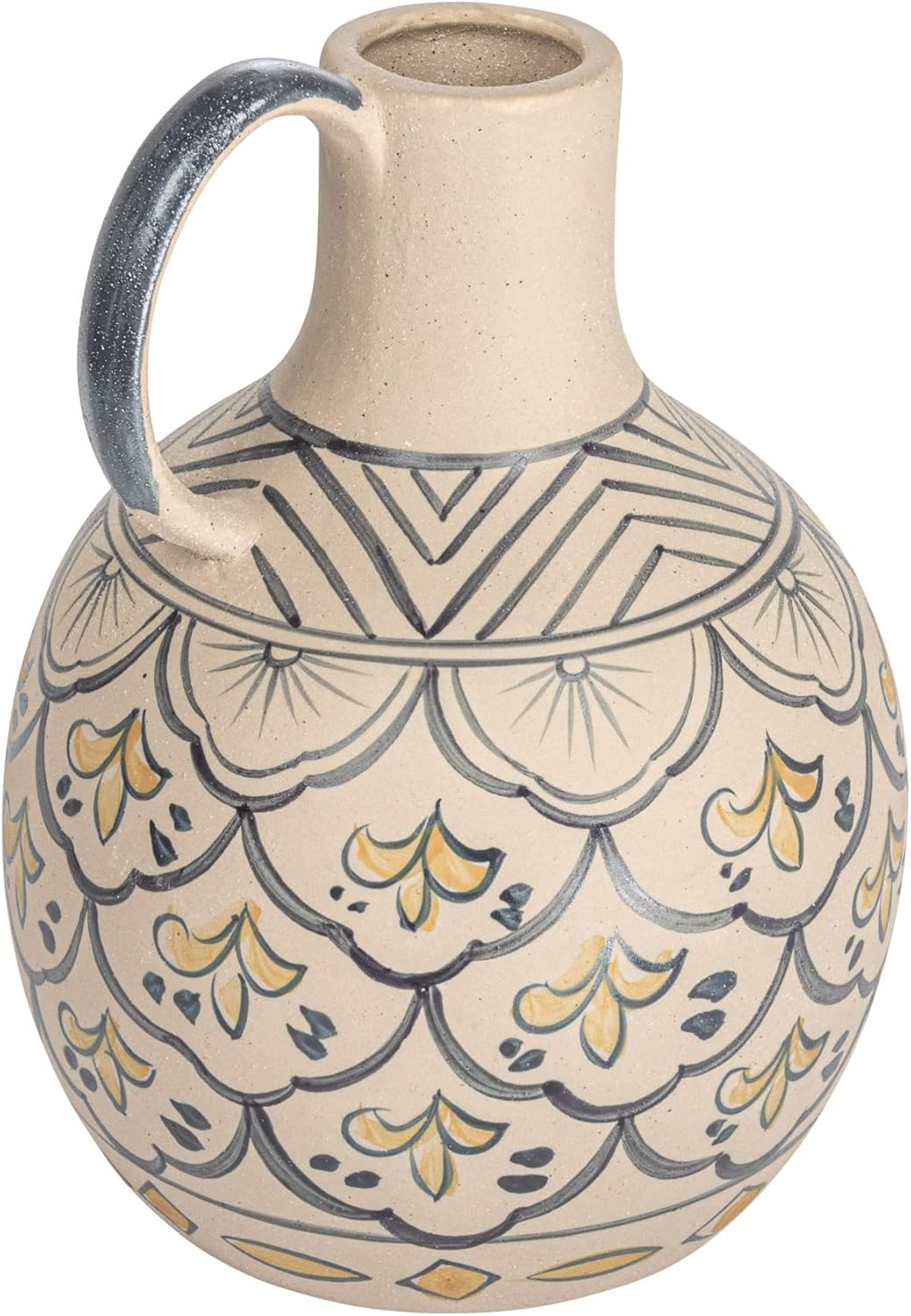 Amazon.com: Creative Co-Op Stoneware Painted Design and Handle ...