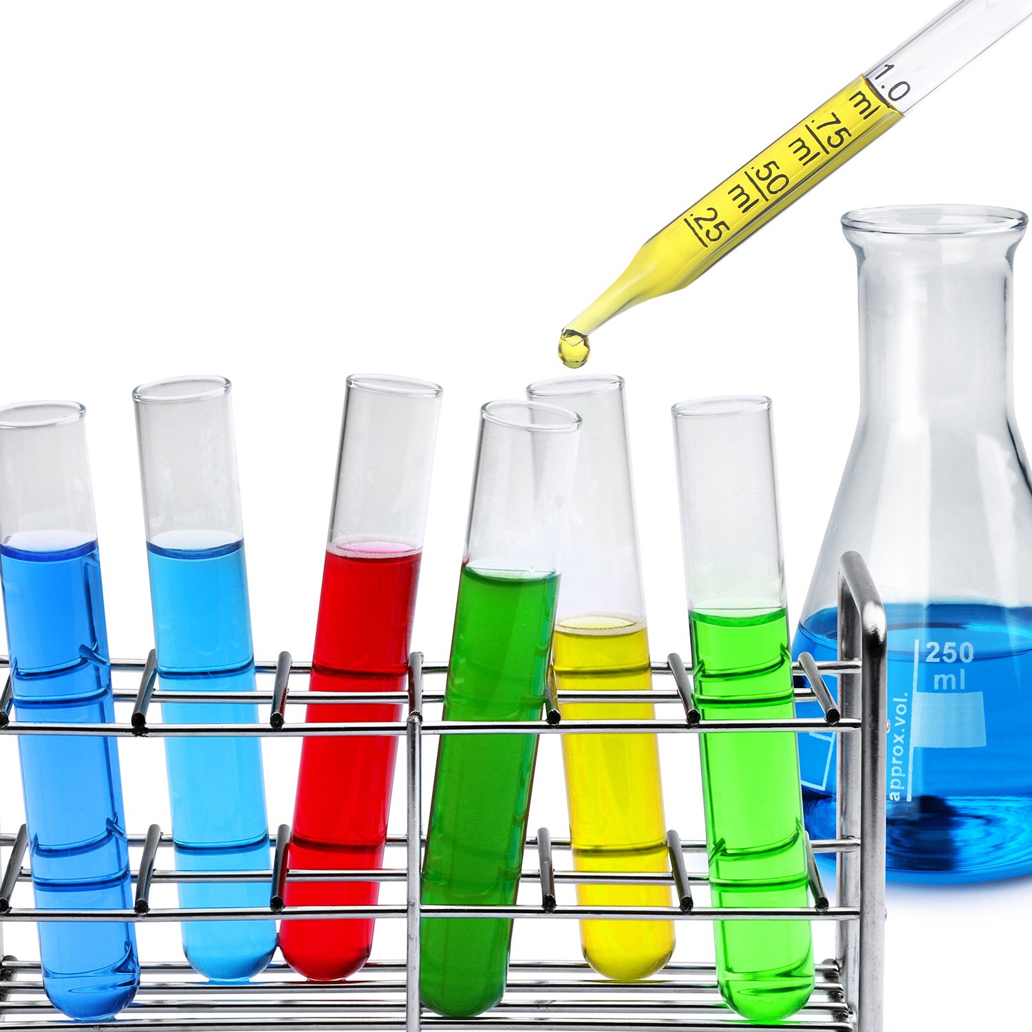 Snapklik.com : TecUnite Glass Liquid Droppers, 1 Ml Essential Oil ...