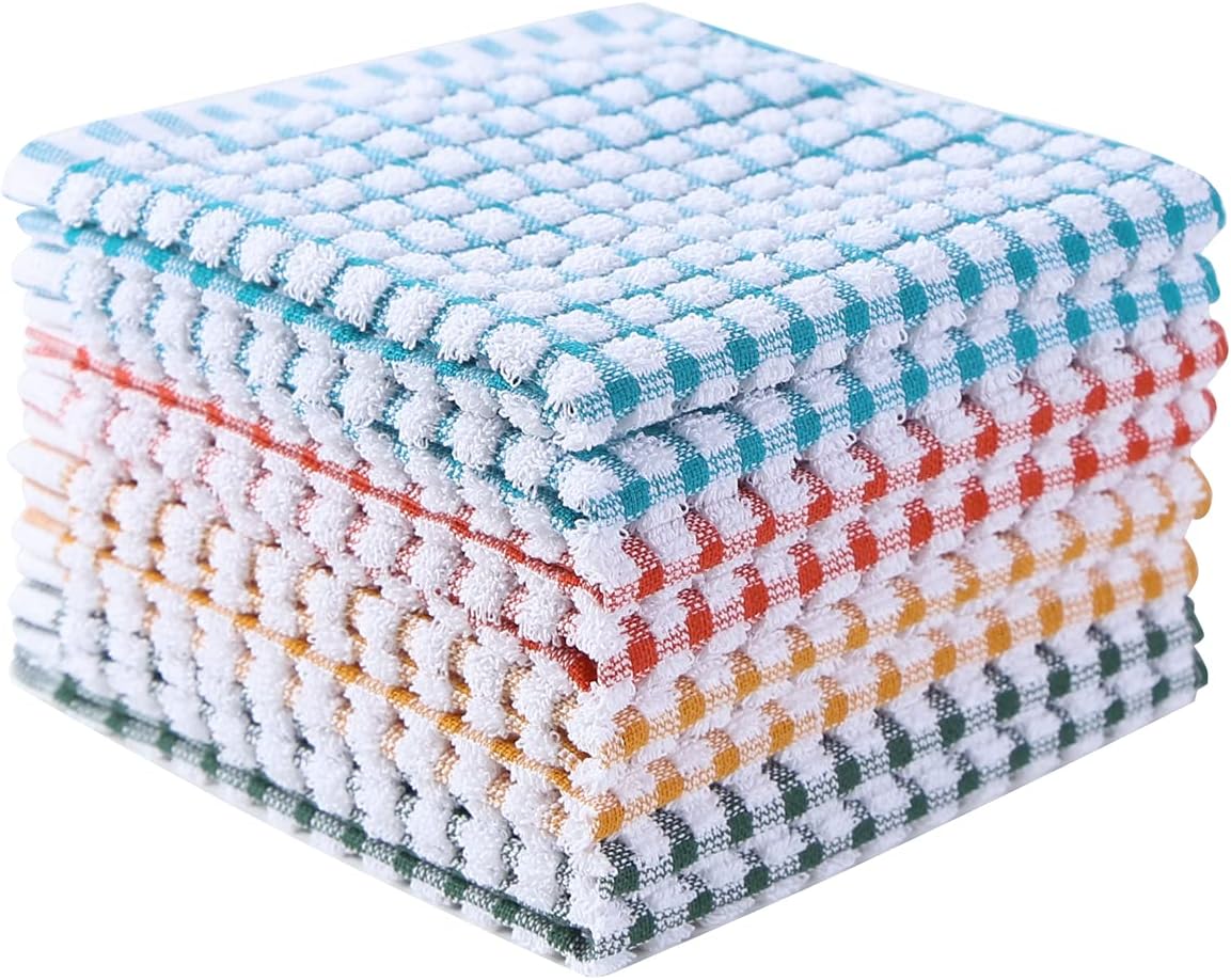 Amazon.com: Lifaith Kitchen Dish Cloths 100% Cotton Tea Towels, Soft ...