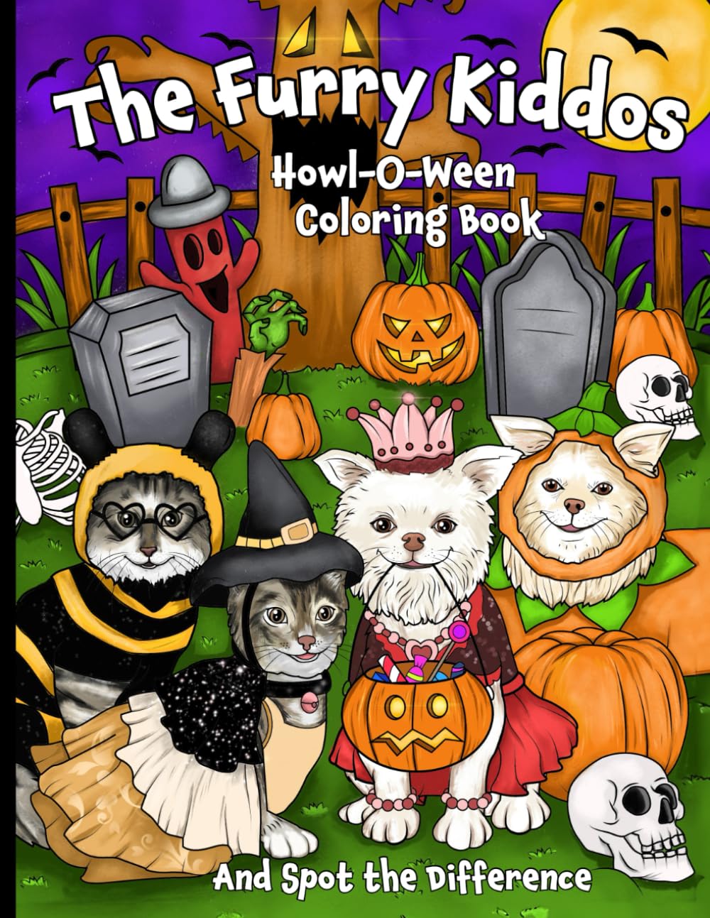 Amazon.com: The Furry Kiddos Howl-O-Ween Coloring Book: And Spot the ...