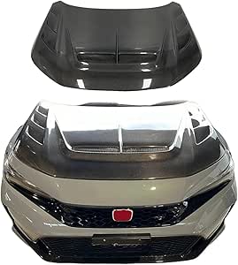 Amazon.com: Compatible For Honda Civic FL5 Type R Carbon Fiber Vented ...