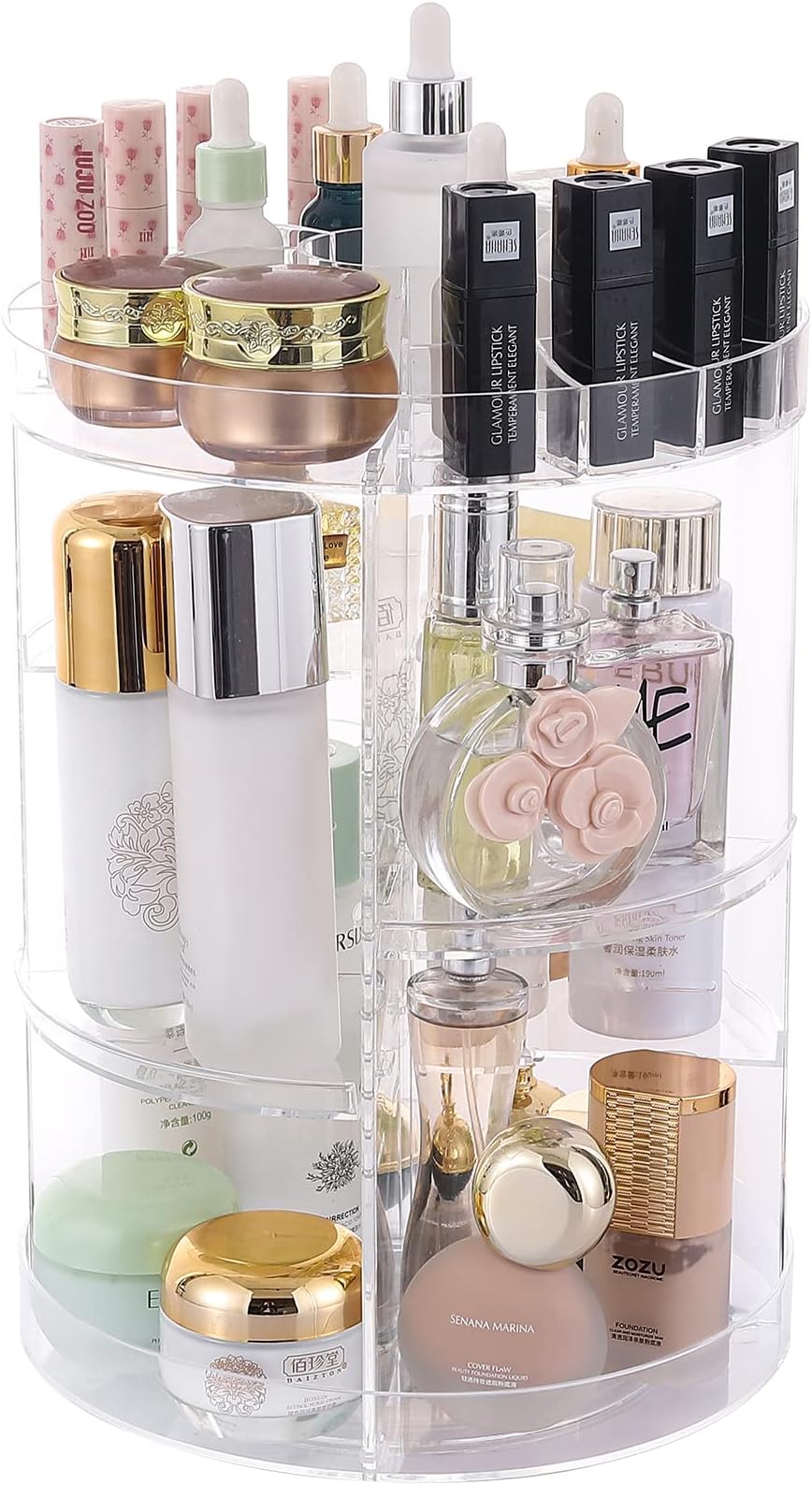 Amazon.com: Rotating Makeup Organizer,Adjustable Bathroom Makeup ...