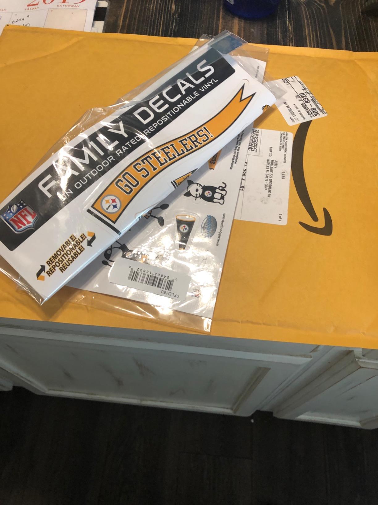 Amazon.com : NFL Pittsburgh Steelers Large Family Decal Set : Sports ...
