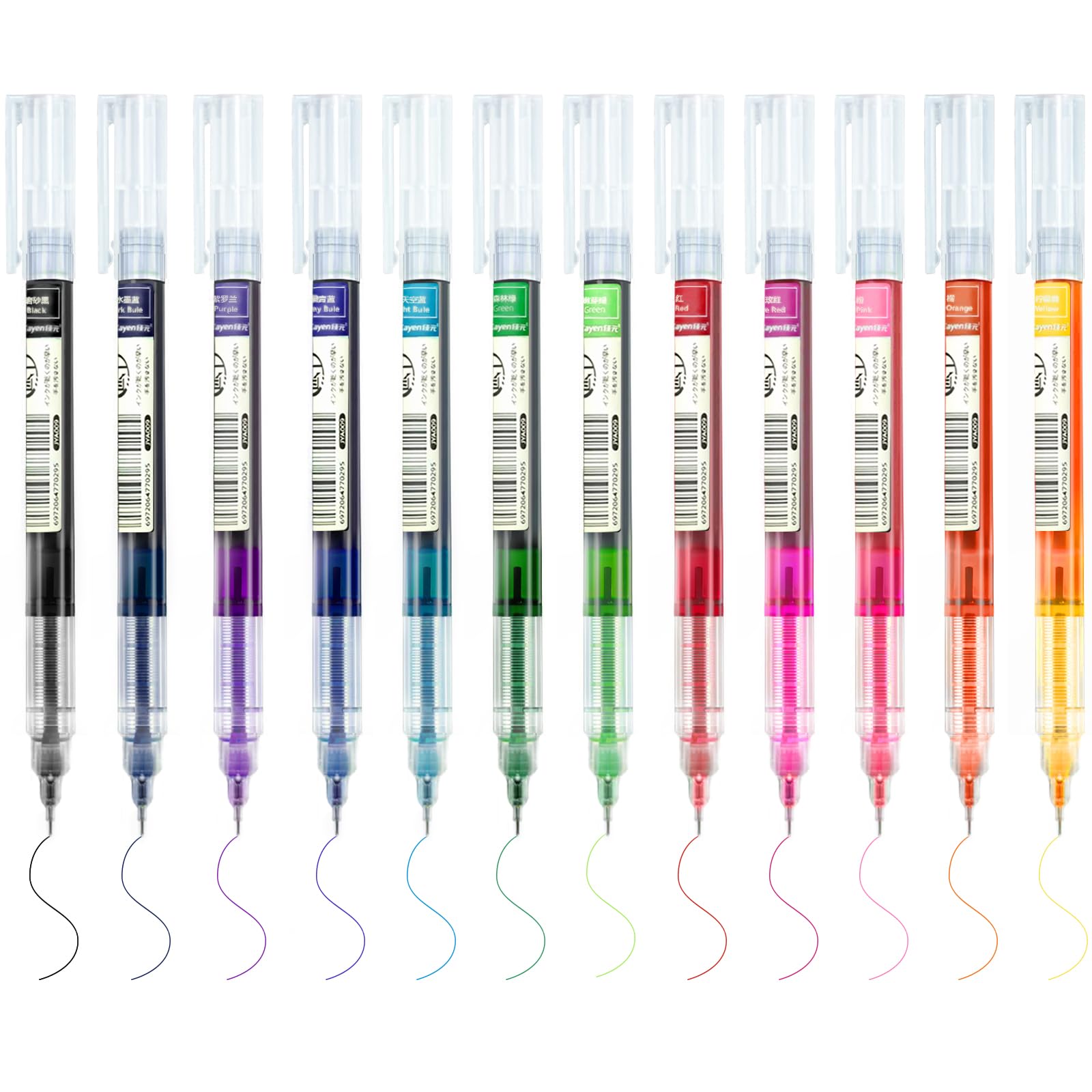 Amazon.com: EZWORK Rolling Ball Pens, Quick Dry Ink Rollerball Pen, 0.5 ...