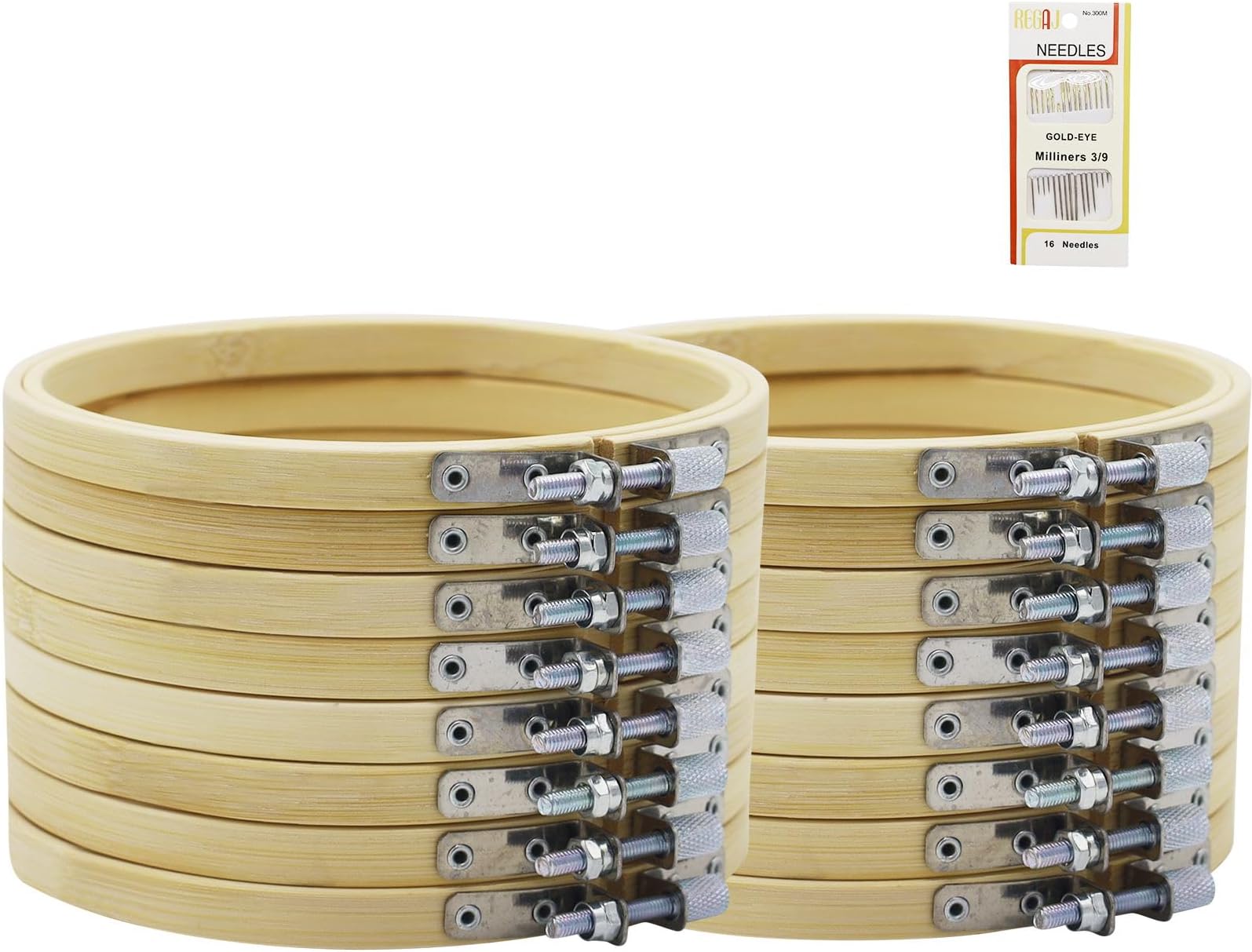 16 Pack 5 inch Mini Bamboo Circle,Embroidery Hoop Cross Stitch Hoop ...