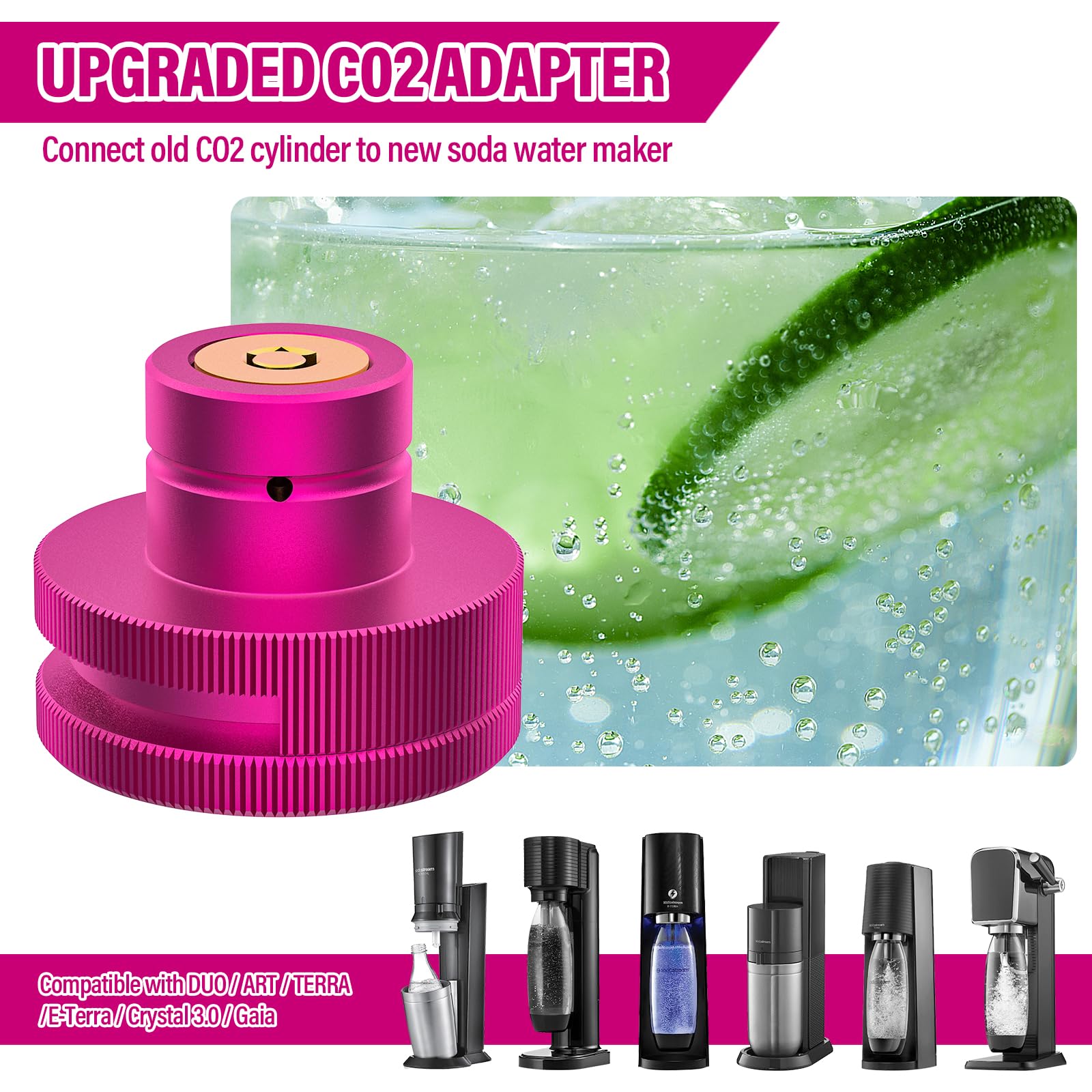 60L Soda Maker Refill Soda Sense 60L CO2 Canister 2-Pack With Recipe ...