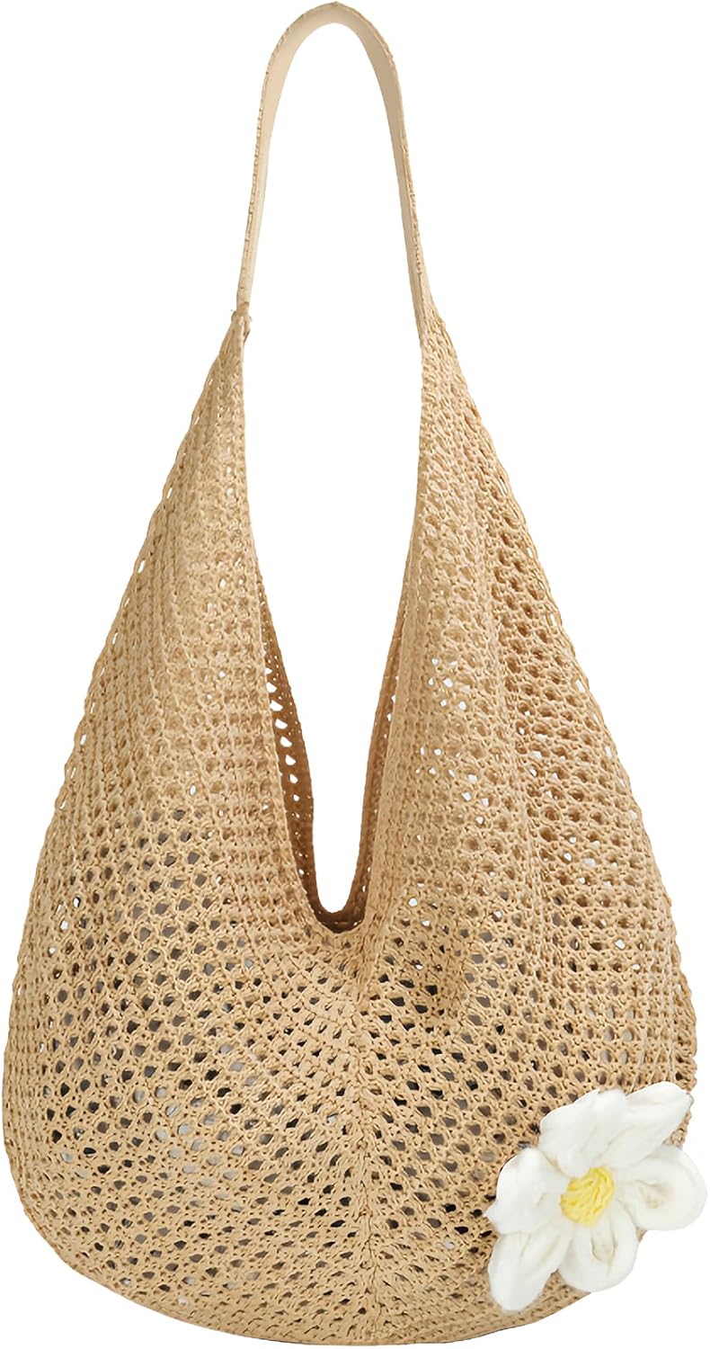 GWAWG Sac Crochet, Sac été Femme avec Broderies Florales, pour Voyage ...