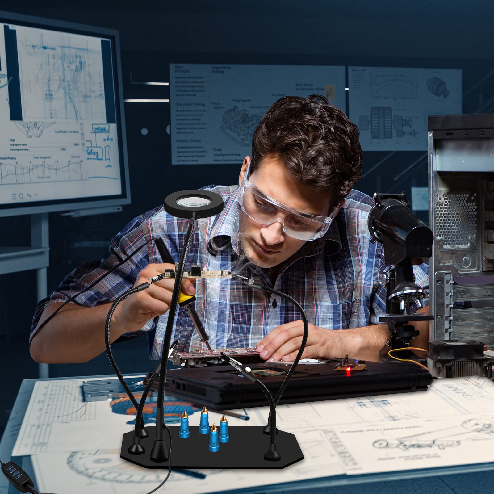 Snapklik.com : Magnetic Soldering Station Helping Hands Third Hand