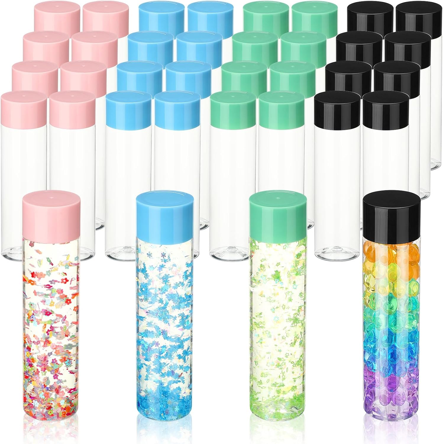 Amazon.com: Hoolerry 32 Pcs Empty Plastic Sensory Bottles with Lids ...