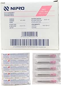 Nipro Aguja Hipodérmica 18G x 1 1/2" Rosa Caja 100 Piezas : Amazon.com ...