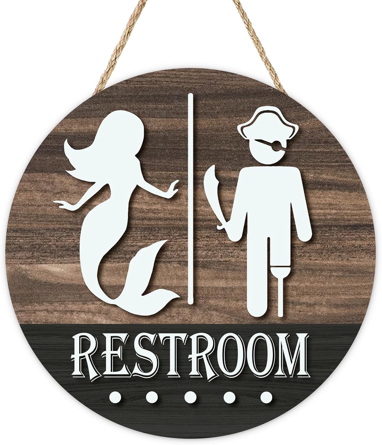 Amazon.com: Bolisom Funny Restroom Front Door Sign, Nautical Pirate ...