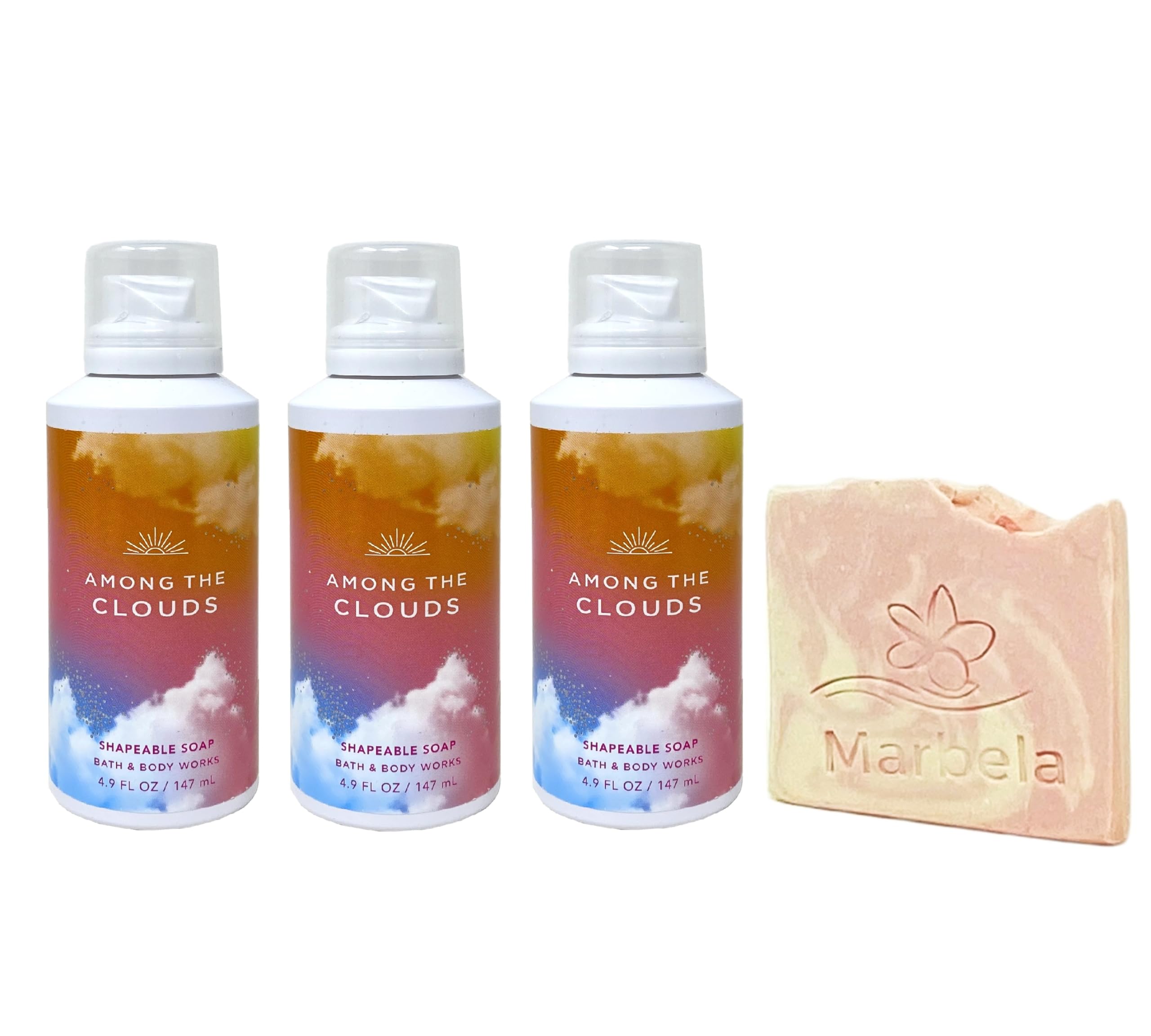 Amazon.com : Bath & Body Works Among The Clouds 3 Pack Shapeable Soap ...