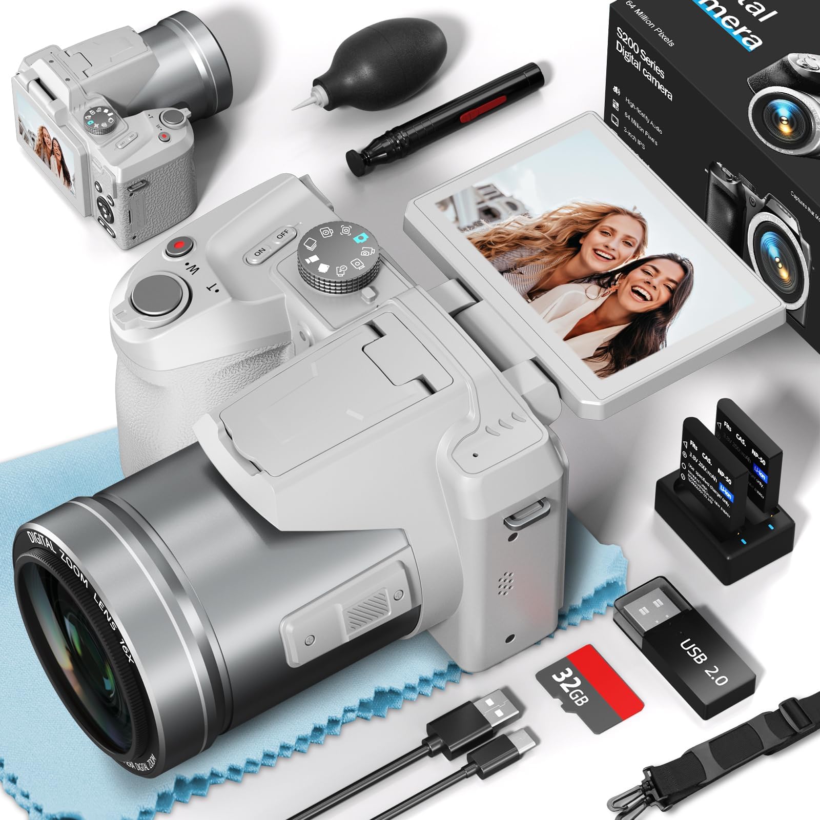 Amazon.com : G-Anica Digital Camera, 64MP&40 X Zoom Cameras for ...