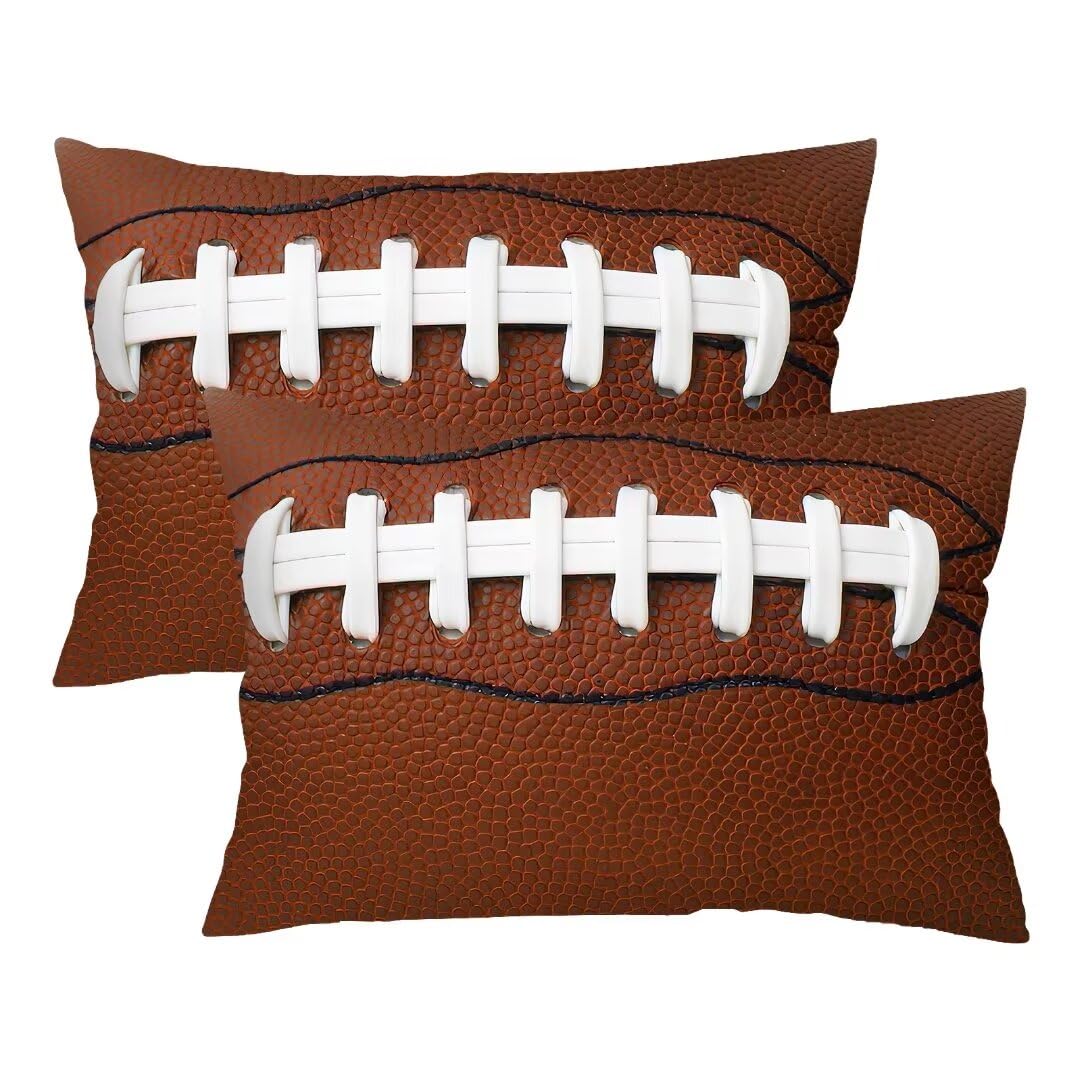 Amazon.com: American Football Throw Pillow Cover Standard Size Set of 2 ...