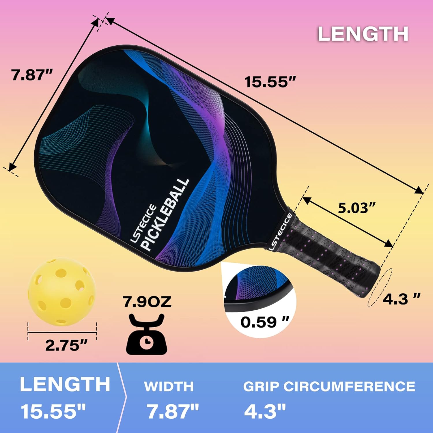 Pickleball Paddles, USAPA Standard Pickleball Paddles Set of 2-4 ...