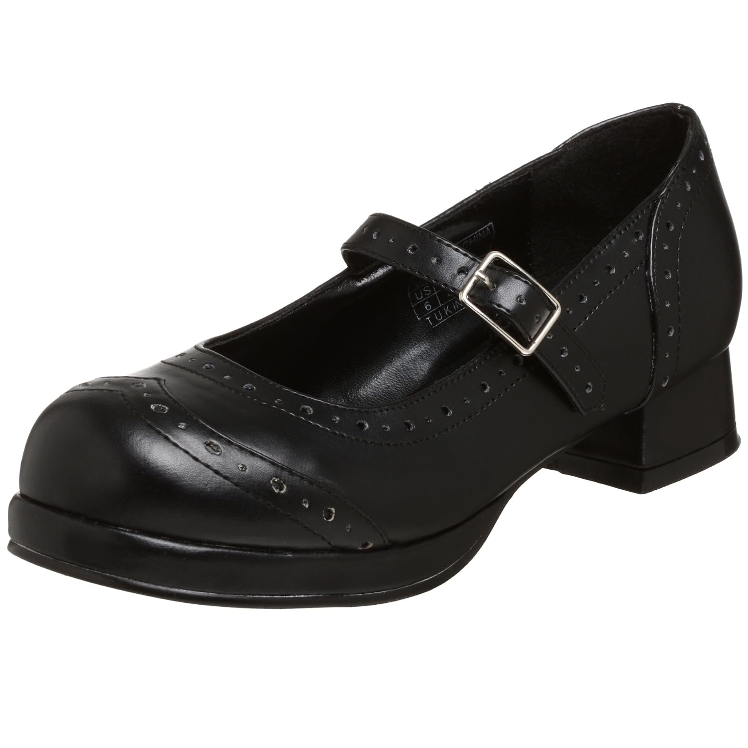 T.U.K. Women's A7341L School Girl Brogue Mary Jane,Black,7 M US: Buy ...