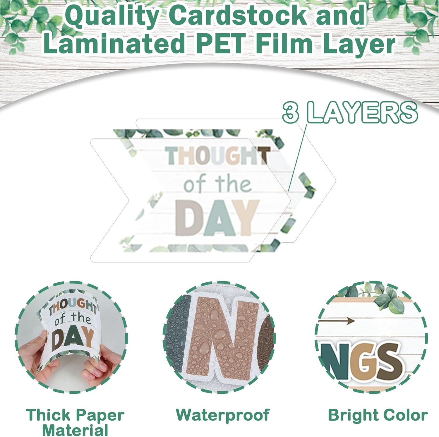 gisgfim Greenery Eucalyptus Alphabet Affirmations Nepal | Ubuy