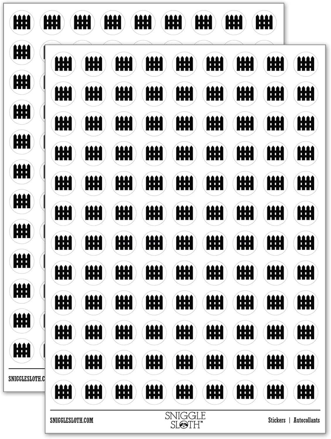 Amazon.com: Picket Fence Solid 200+ Round Stickers - Matte Finish - 0. ...