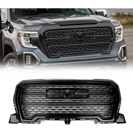 Amazon.com: DL-Style Front Bumper Grille Glossy Black Compatible With ...