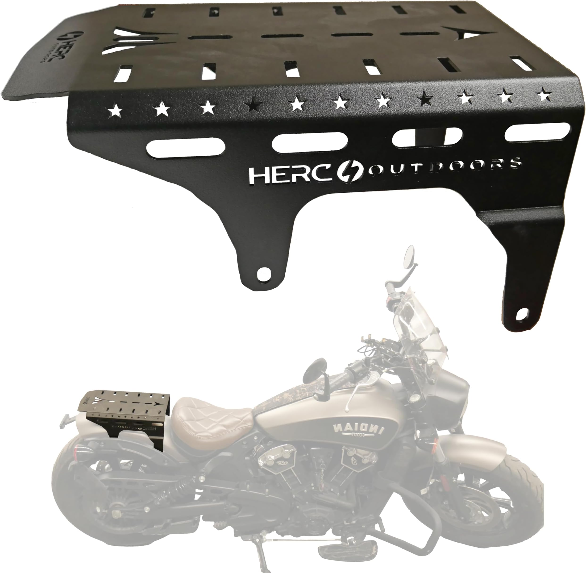 Amazon.com: HERC OUTDOORS Rear Rack for Scout Bobber Cargo Carrier ...
