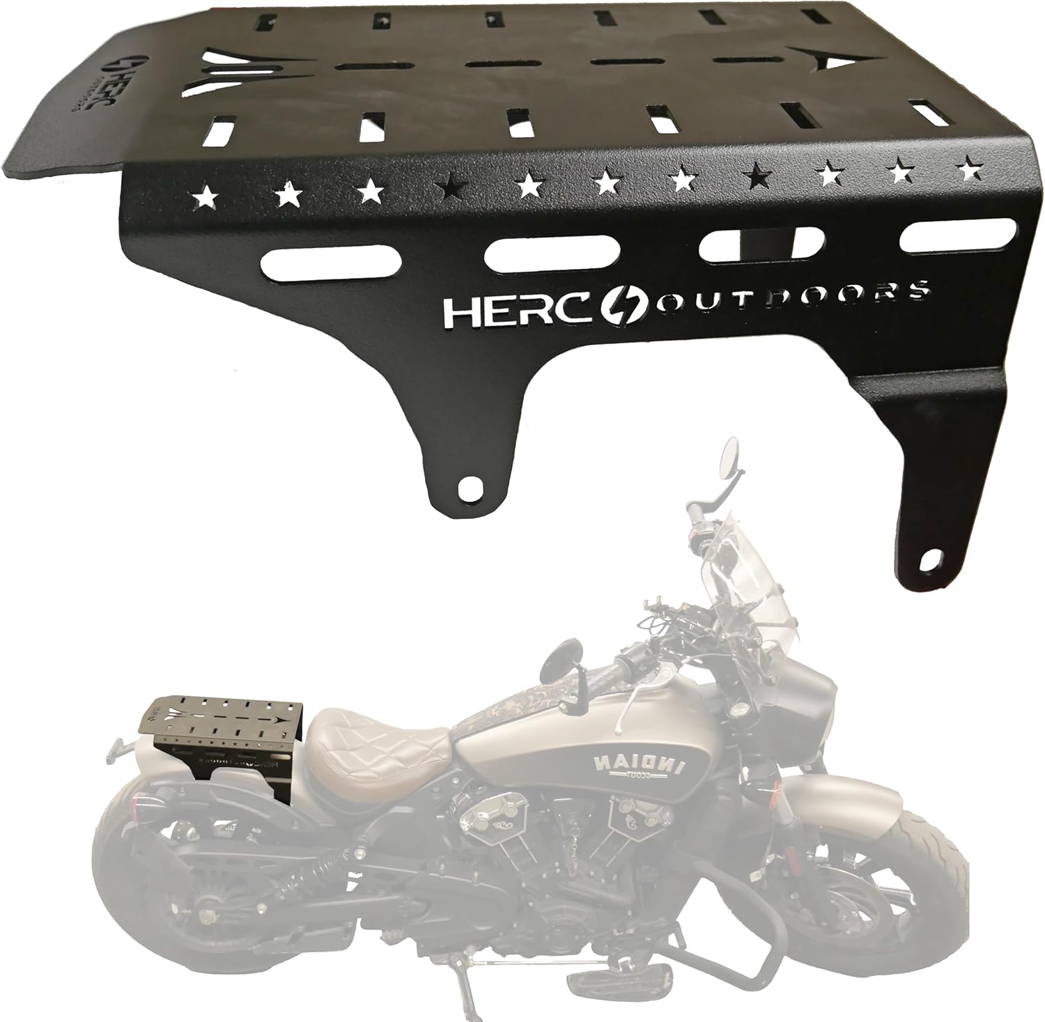 Amazon.com: HERC OUTDOORS Rear Rack for Scout Bobber Cargo Carrier ...