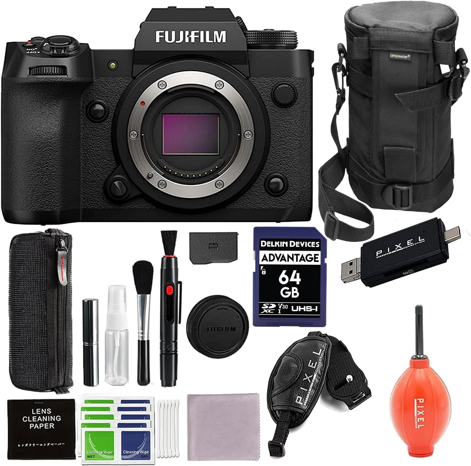 Amazon.com : Fujifilm X-H2 Mirrorless Camera Body - Black Bundle with ...