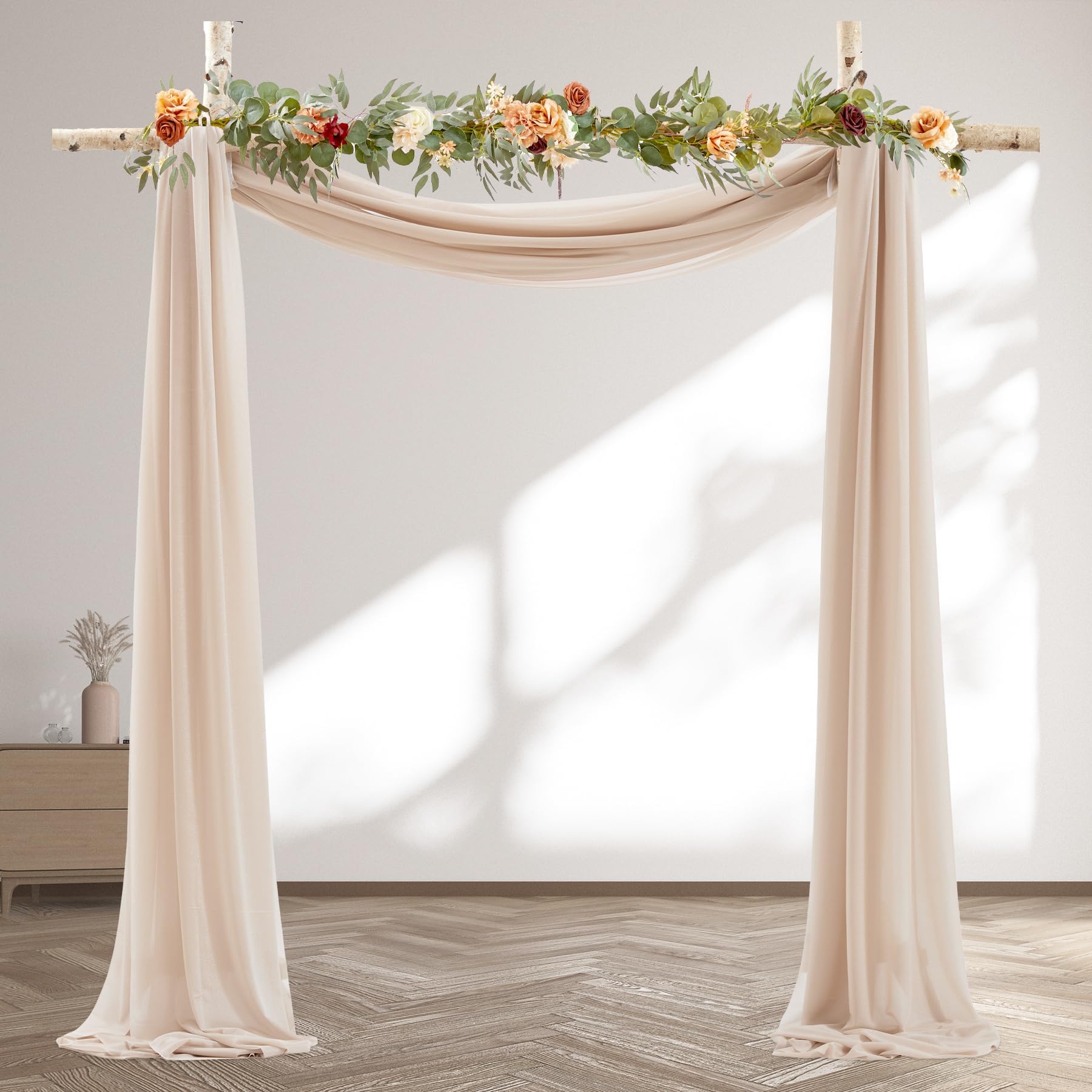 Amazon.com: 30" x 20Ft Wedding Arch Draping Fabric, 1 Panel Dark ...