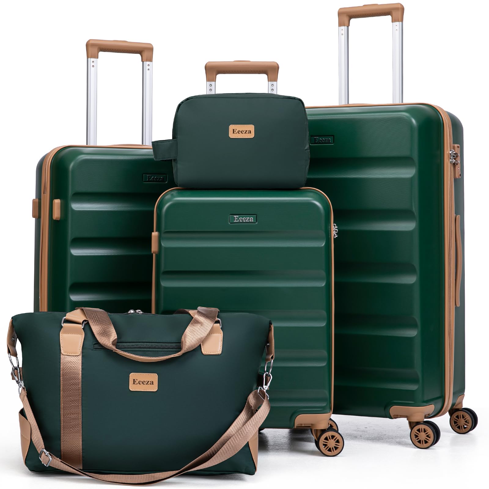 Amazon.com | Eeeza Luggage Sets 5 Piece, Suitcases with Wheels, ABS ...