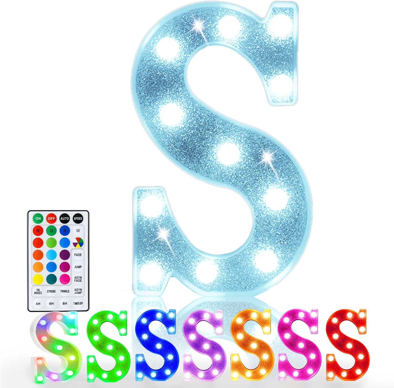 Pooqla Colorful Light Up Letters, Led Marquee Letter Light Sign Battery ...