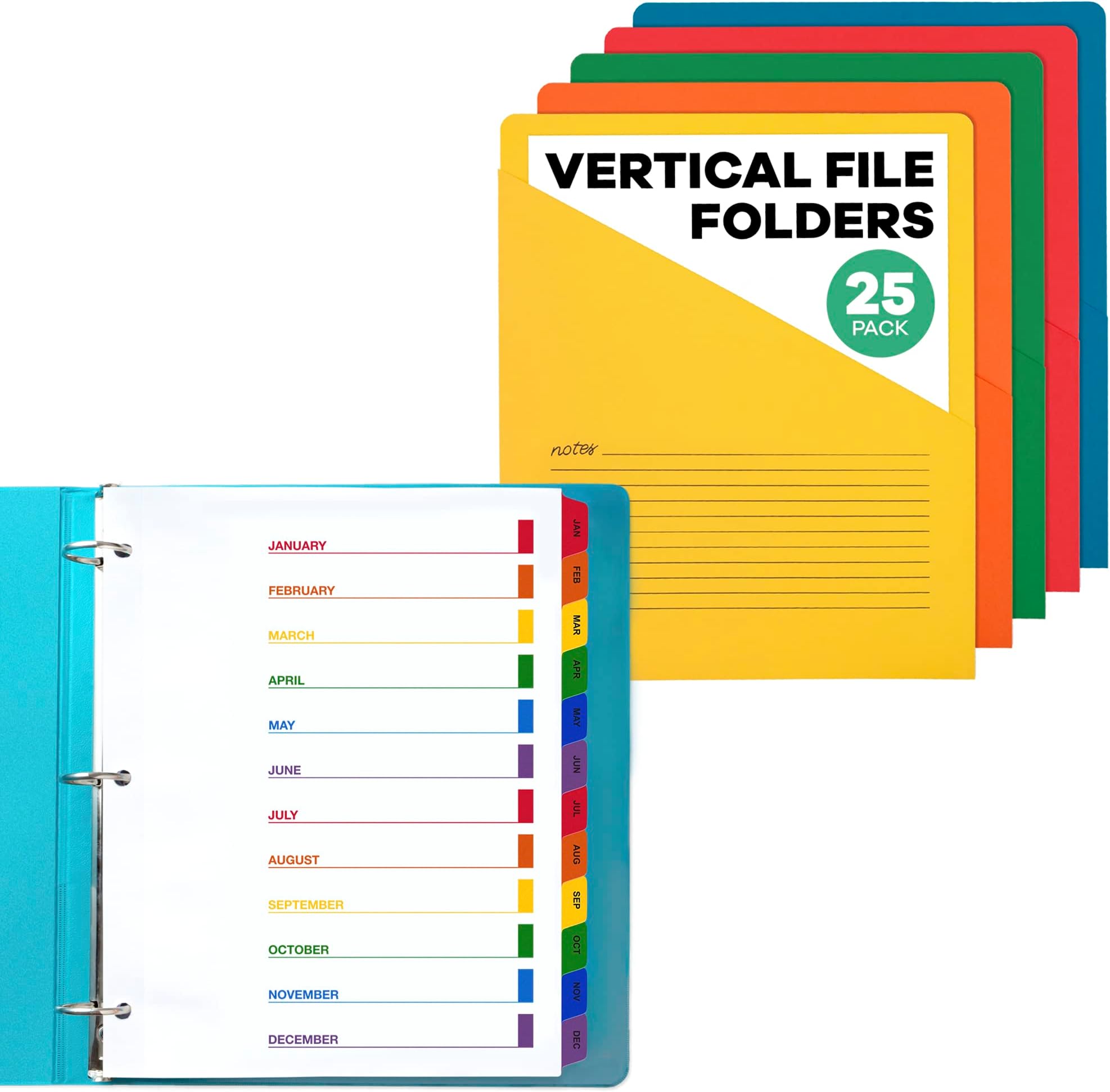 Amazon.com : Vertical File Folder (Thick Card Stock) (25 Pack) and ...