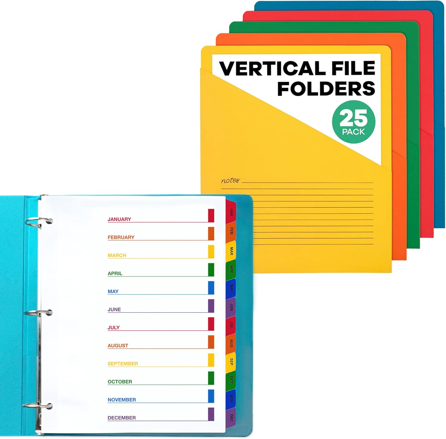 Amazon.com : Vertical File Folder (Thick Card Stock) (25 Pack) and ...
