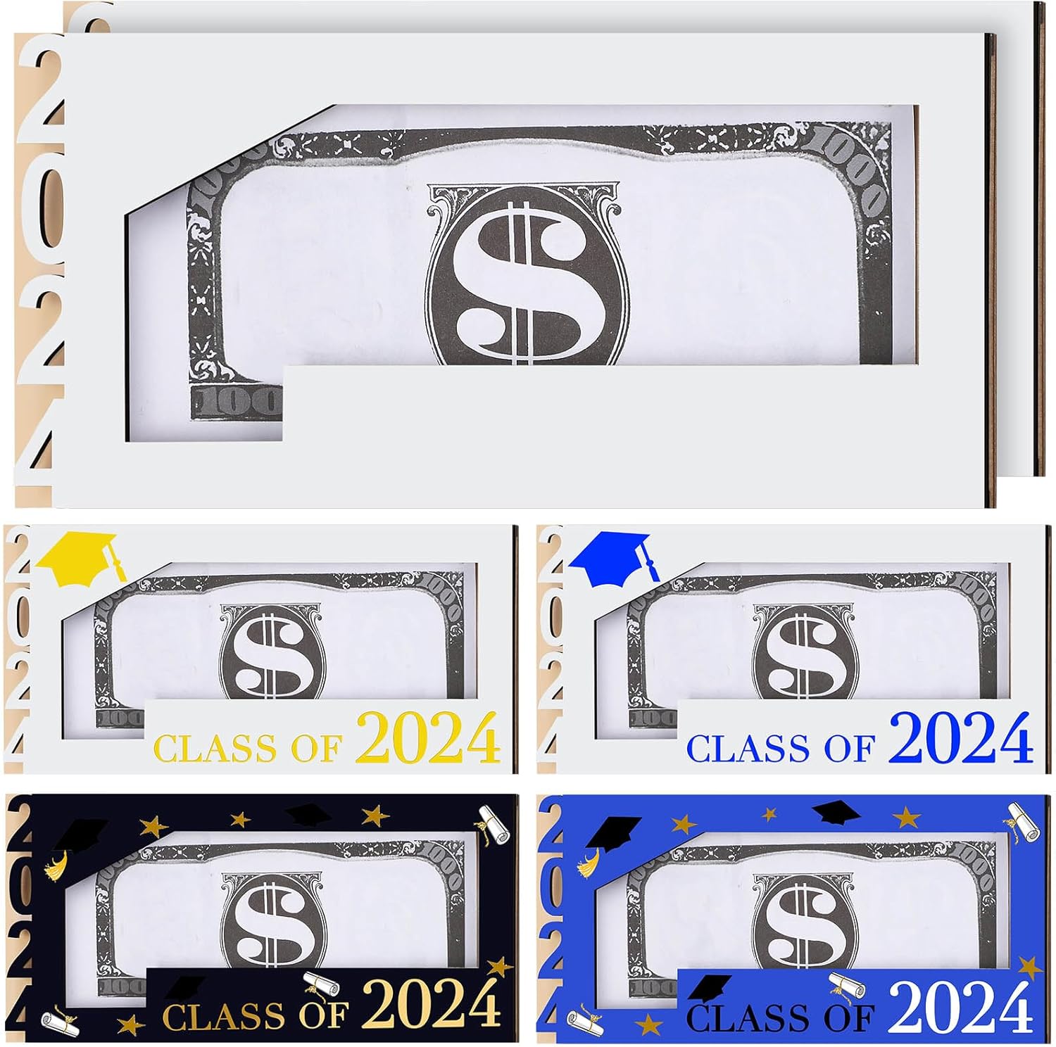 Amazon.com: Yalikop 6 Pcs Personalized Graduation Money Holder 2024 Sublimation Graduation Money ...