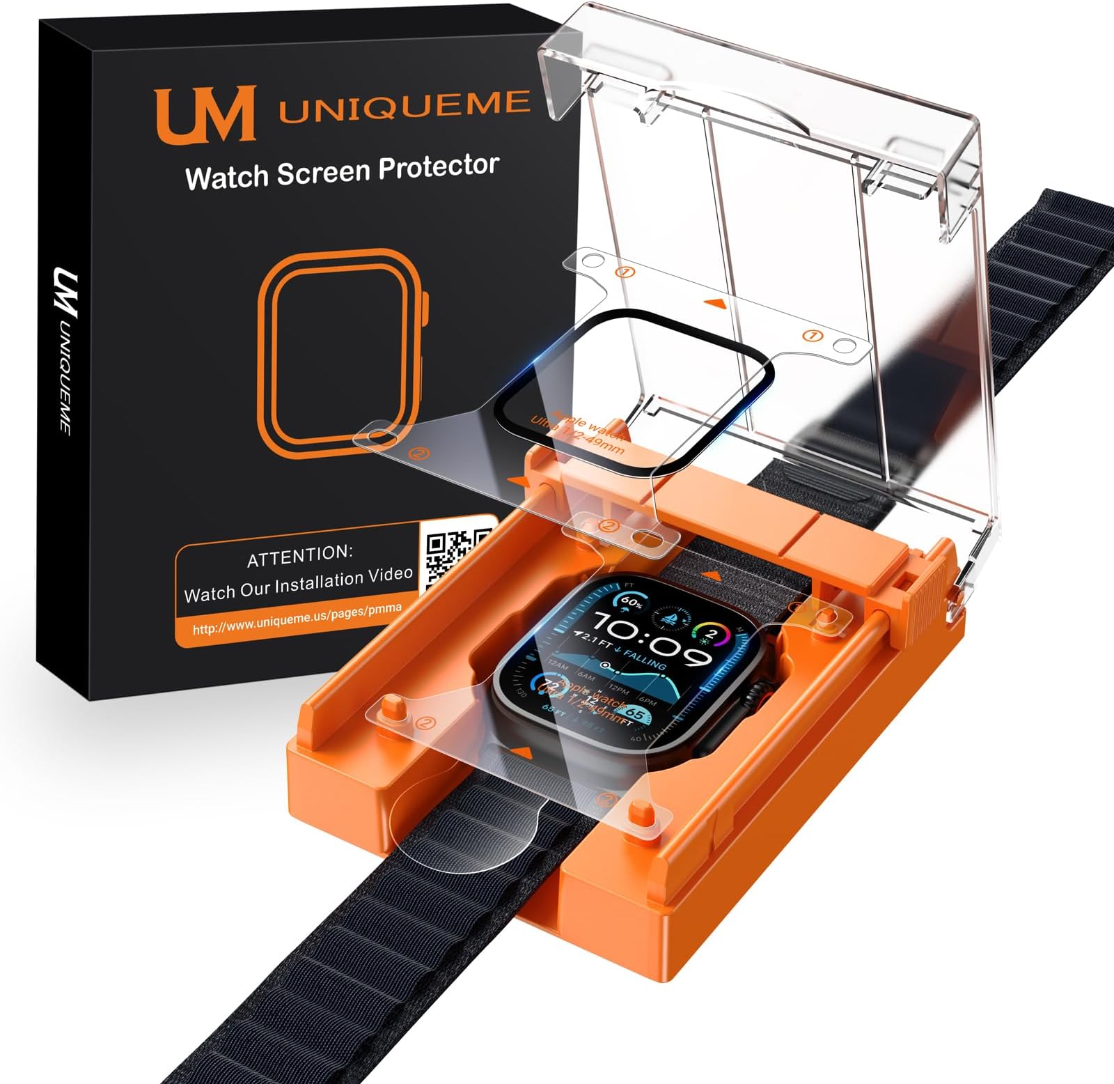 UniqueMe for Apple Watch Ultra/Utrla 2 Screen Protector 49mm - 2 Pack ...