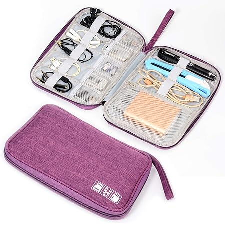 Amazon.com: Cable Organizer Case Bag Portable Travel Computer ...