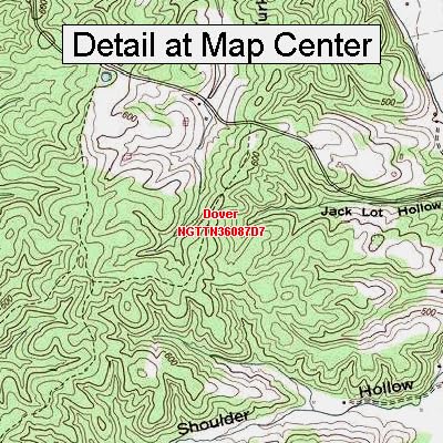 Amazon.com : USGS Topographic Quadrangle Map - Dover, Tennessee (Folded ...