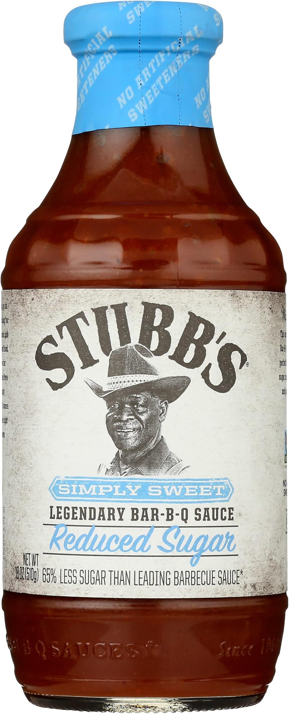 Amazon.com : Stubb's Simply Sweet BBQ Sauce, Reduced Sugar, Non GMO, 18 ...