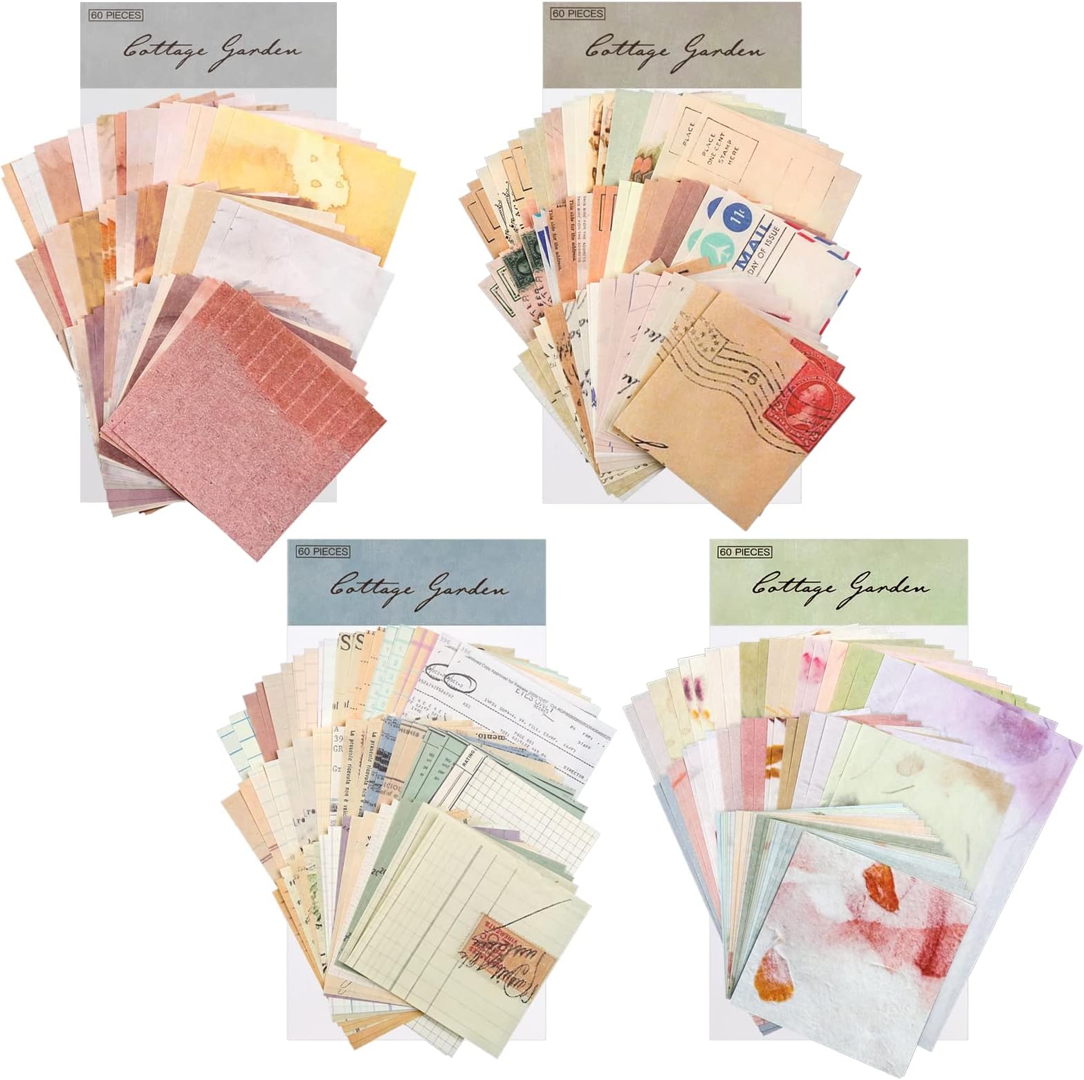 240pcs Vintage Scrapbooking Supplies Scrapbook Paper journaling ...