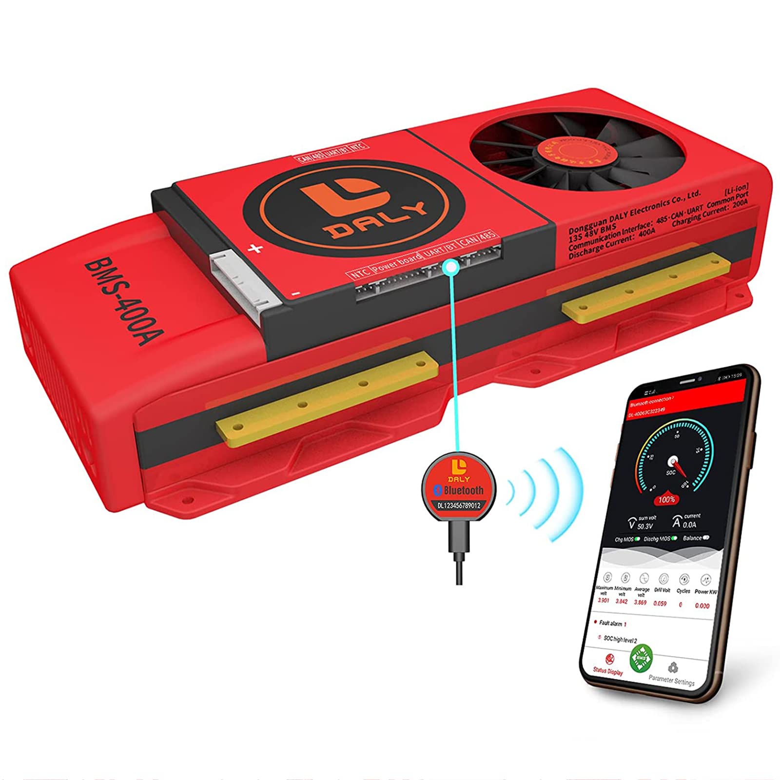 Buy 13S 48V 30A-500A DALY BMS PCB Battery Protection Board for Li-ion ...