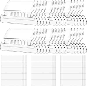 Swpeet 100Pcs Hanging File Folder Labels Tabs with Inserts, File Folder ...