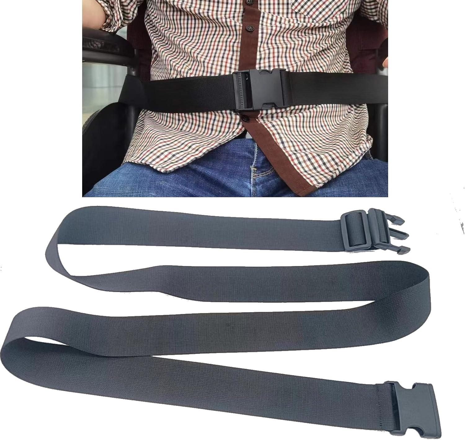 Amazon.com: 1Pcs Wheelchair Safety Strap Seat Belt Adjustable Universal ...
