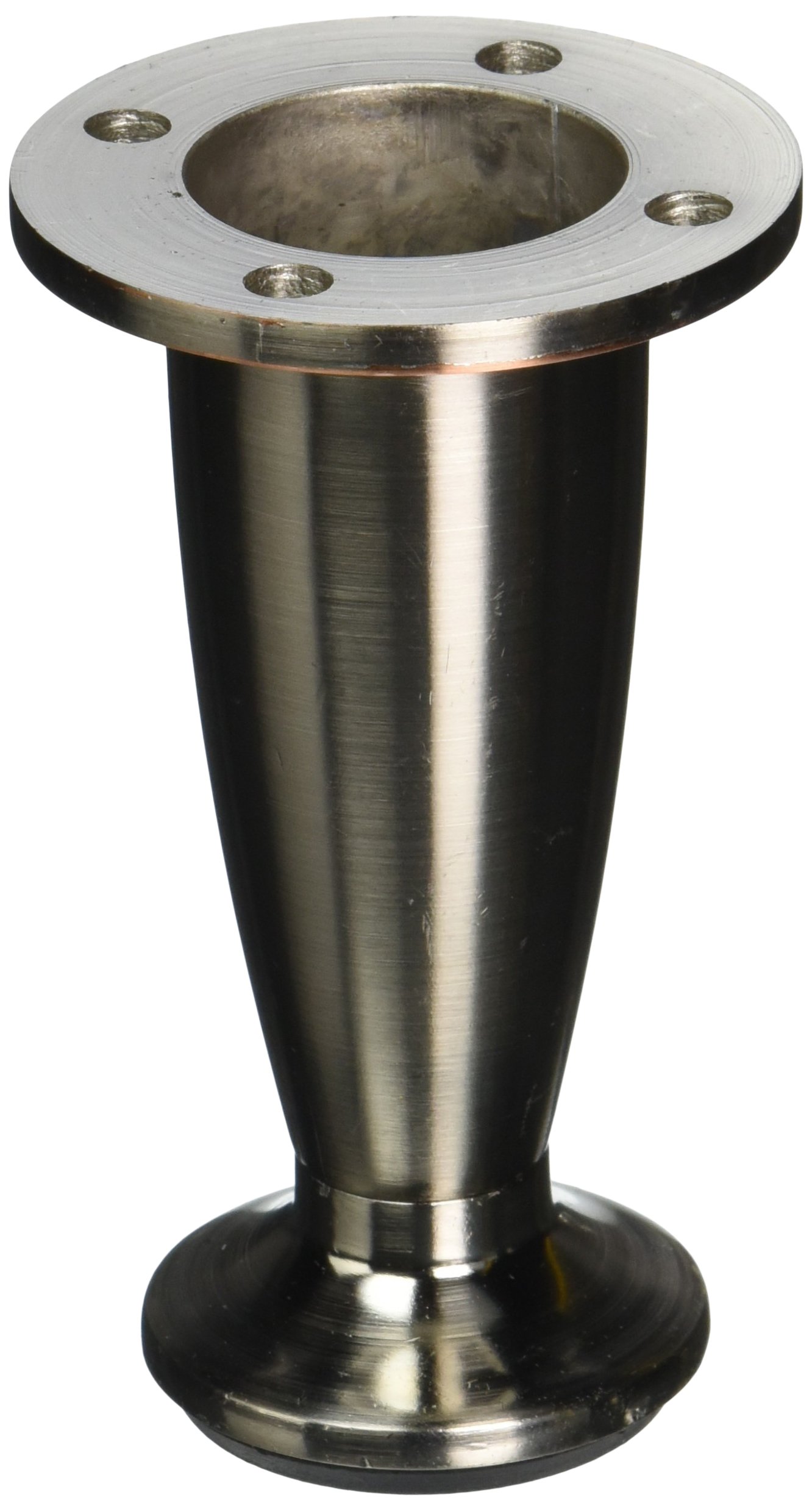 4" Sleek Tapered Adjustable Leg - Nickel Finish - Furniture Legs ...