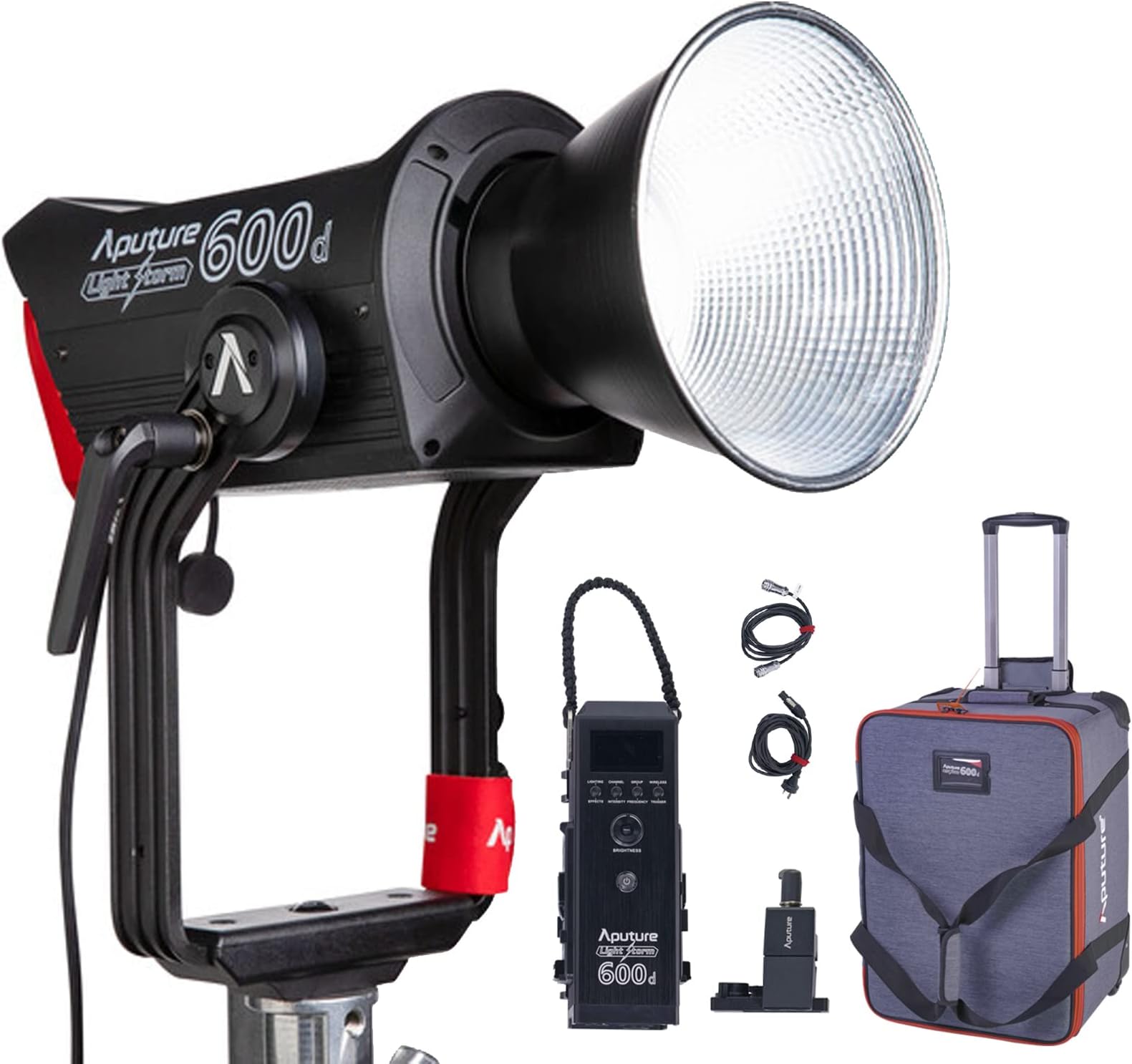 Aputure - Luz de video 600D, luz diurna de 600 W, luz de video LED COB de 5600 K (montaje en V ...