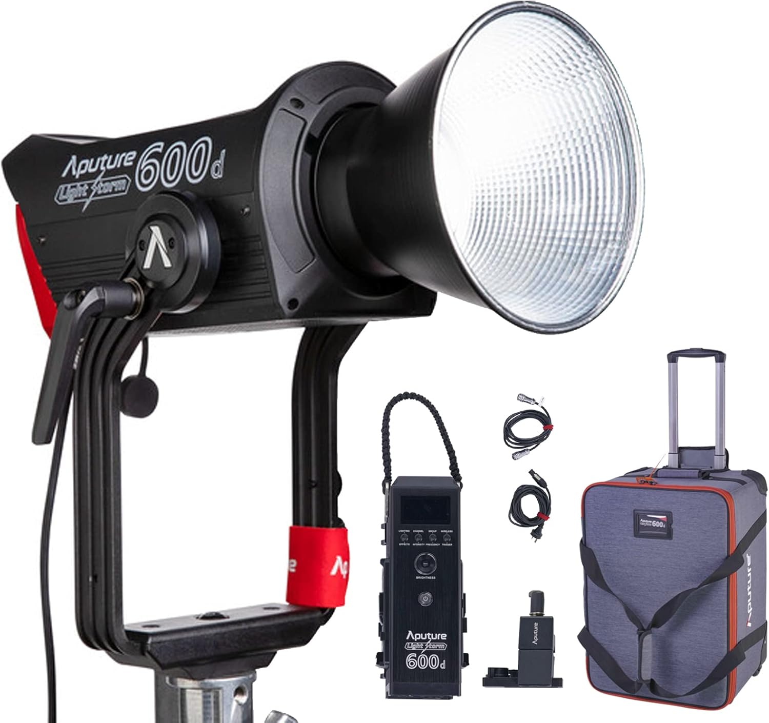 Aputure - Luz de video 600D, luz diurna de 600 W, luz de video LED COB de 5600 K (montaje en V ...