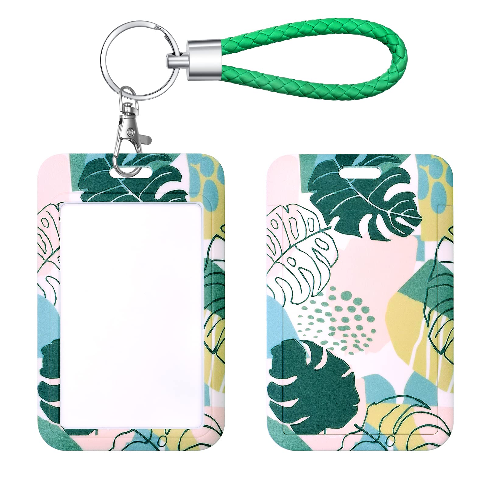 Amazon.com : SHININGEYES ID Card Badge Holder Key Chain with Metal ...