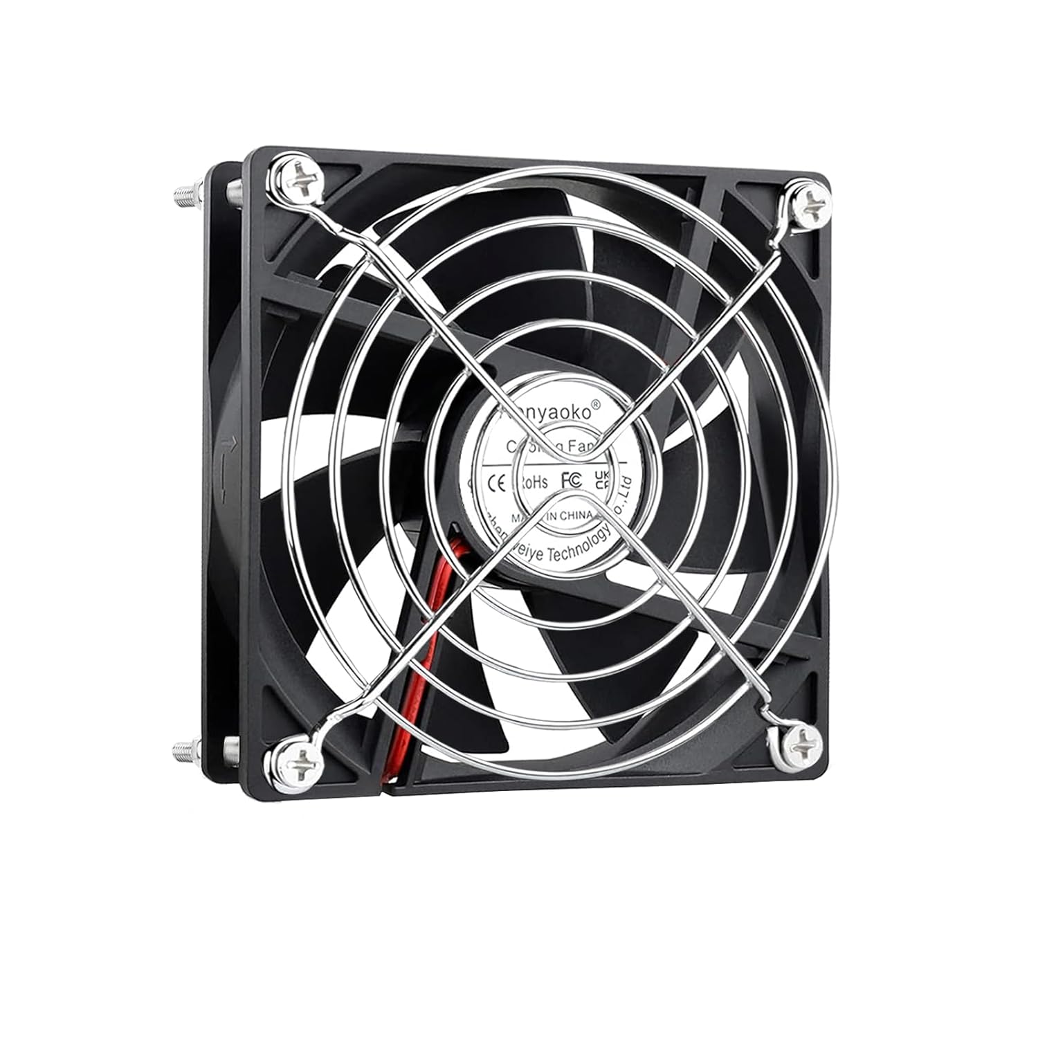 Ronyaoko DC 12V 92mm Fan 92 x 25mm PC Computer Fan Brushless Cooling ...