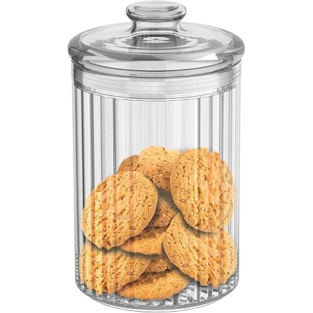Amazon.com: Vinkoe Cookie Jar, 51oz Acrylic Candy Jars with Lids ...