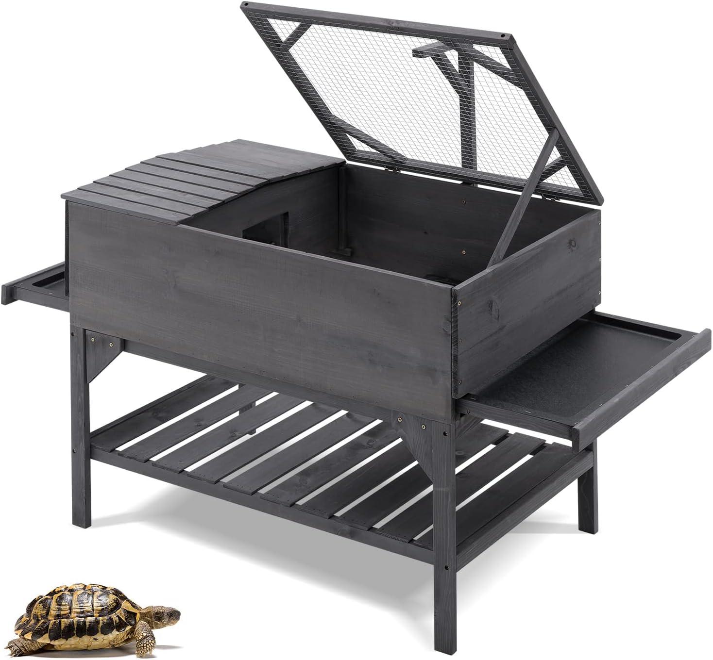 Amazon.com : Tortoise House Wooden Tortoise Enclosures with Storage ...