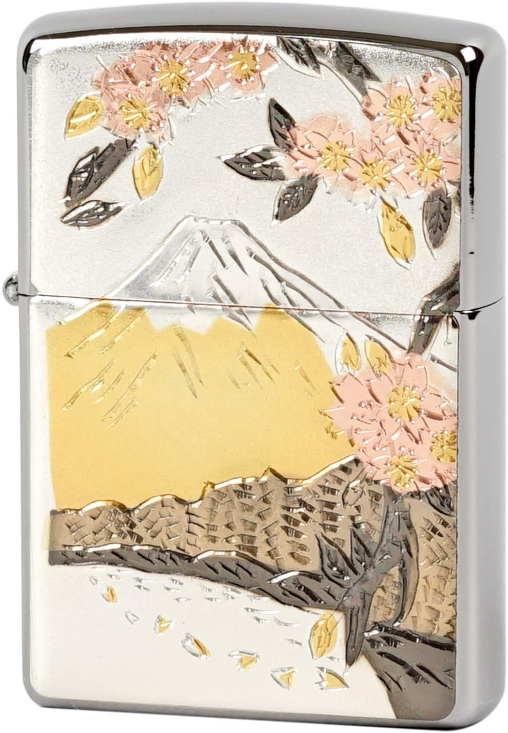 Amazon.de: Zippo Ukiyoe Sakura Mt.Fuji Cherry Blossoms Electroforming Japan Limited